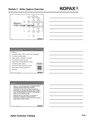 Fillable Online Module 2 - Kofax Capture Overview Kofax Technical ...