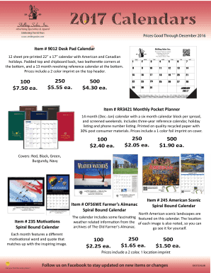 Fillable Online Item # 9012 Desk Pad Calendar Fax Email Print - pdfFiller