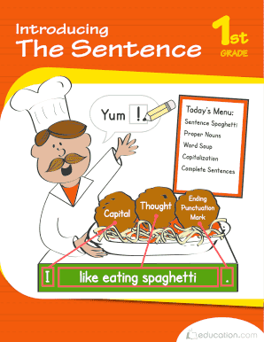 Fillable Online Introducing the Sentence. This workbook capitalizes on ...