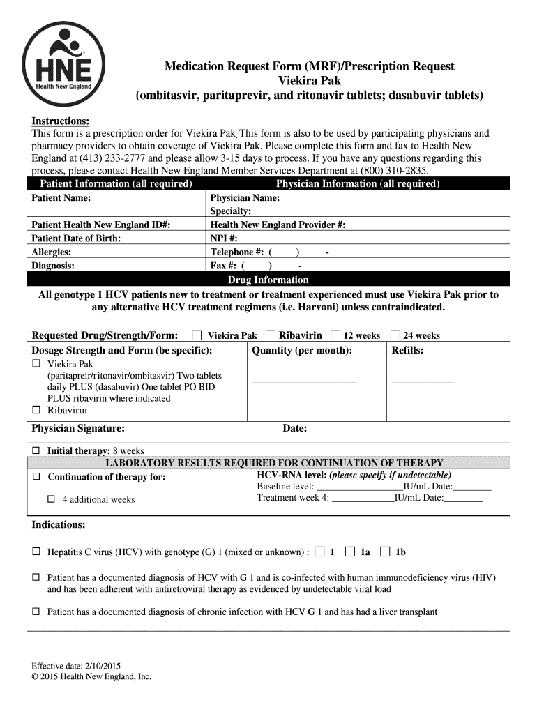 Fillable Online Medication Request Form (MRF)/Prescription Request ...