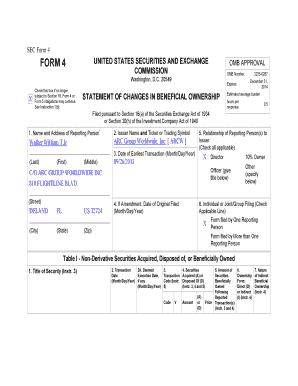 Fillable Online Form 4 - About ARC Group Worldwide, Inc. Fax Email ...