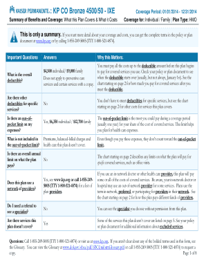 Fillable Online KP CO Bronze 4500/50 - IXE - Health Insurance Leads Fax ...