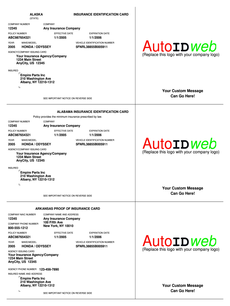 Progressive Insurance Card Template Pdf Fillable 2020 2022 Fill And 
