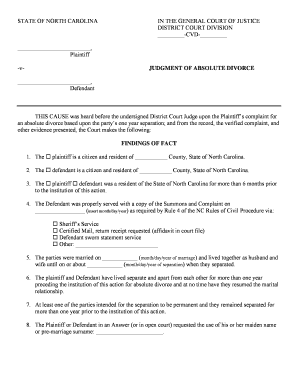 Fillable Online Download North Dakota Divorce Papers and Forms ...