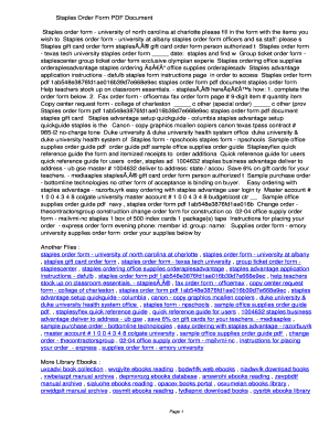 Fillable Online urgsm Staples Order Form PDF ...