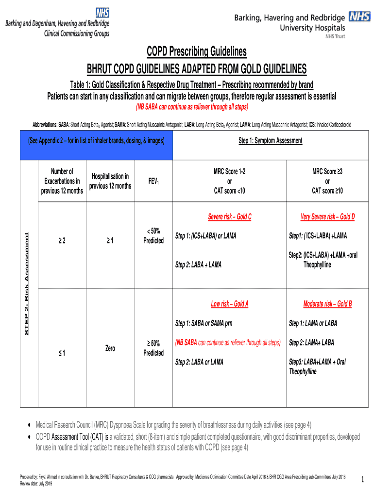 Fillable Online COPD Prescribing Guidelines Fax Email Print - pdfFiller