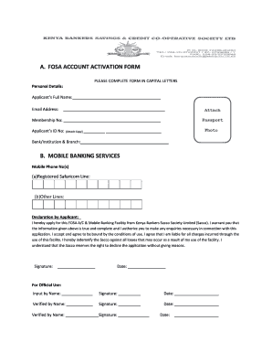 Fillable Online kenyabankers MOBILE BANKING SERVICES FORM - Copy 2 ...