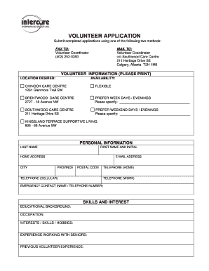 Fillable Online Submit completed applications using one of the following two methods: Fax Email ...