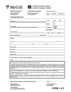 Fillable Online mcgill Registration Form - McGill University - mcgill Fax Email Print - pdfFiller
