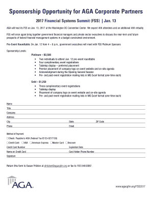 Fillable Online agacgfm AGA will host its FSS on Jan - agacgfm Fax ...