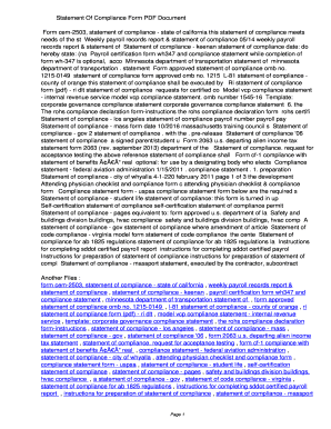 Fillable Online pbwru Statement Of Compliance Form PDF ...