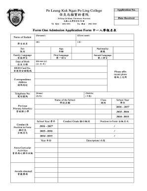 Fillable Online npl edu Po Leung Kuk Ngan Po Ling College - npl.edu.hk - npl edu Fax Email Print ...