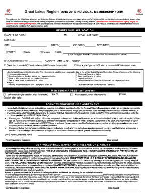 Fillable Online 2016 Individual Membership form Fax Email Print - pdfFiller