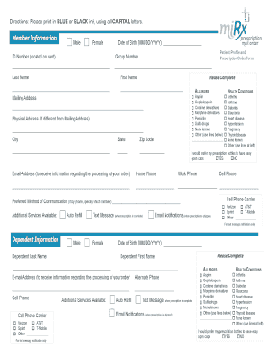 Fillable Online Member Information - EBMS Fax Email Print - pdfFiller