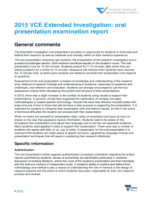 Fillable Online presentation examination report Fax Email Print - pdfFiller