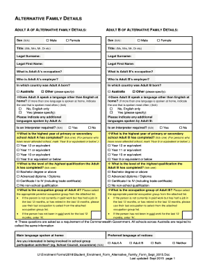 Fillable Online manchesterps vic edu Student Enrolment Form Alternative ...