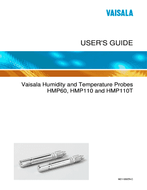 Fillable Online HMP60 HMP110 HMP110T User 's Guide - M211060EN-C Fax ...