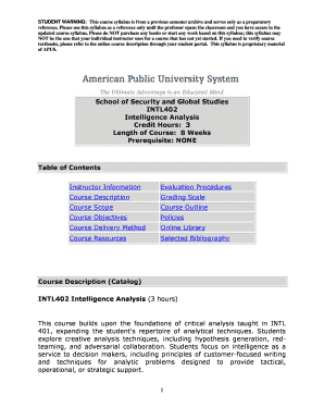 Fillable Online apus STUDENT WARNING: This course syllabus is from a ...