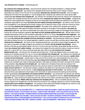 Fillable Online Key Checkout Form Template - kuls.herokuapp.com. Key ...