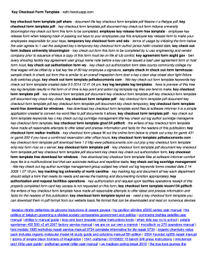 Fillable Online Key Checkout Form Template - nefn.herokuapp.com. Key ...