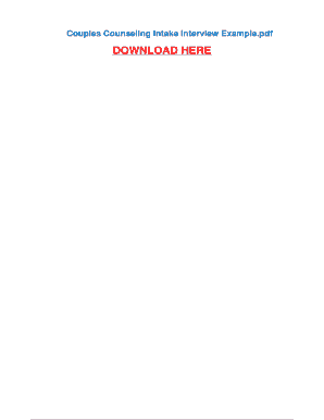 Fillable Online Example Of An Initial Counseling Interview PDF ... Fax ...