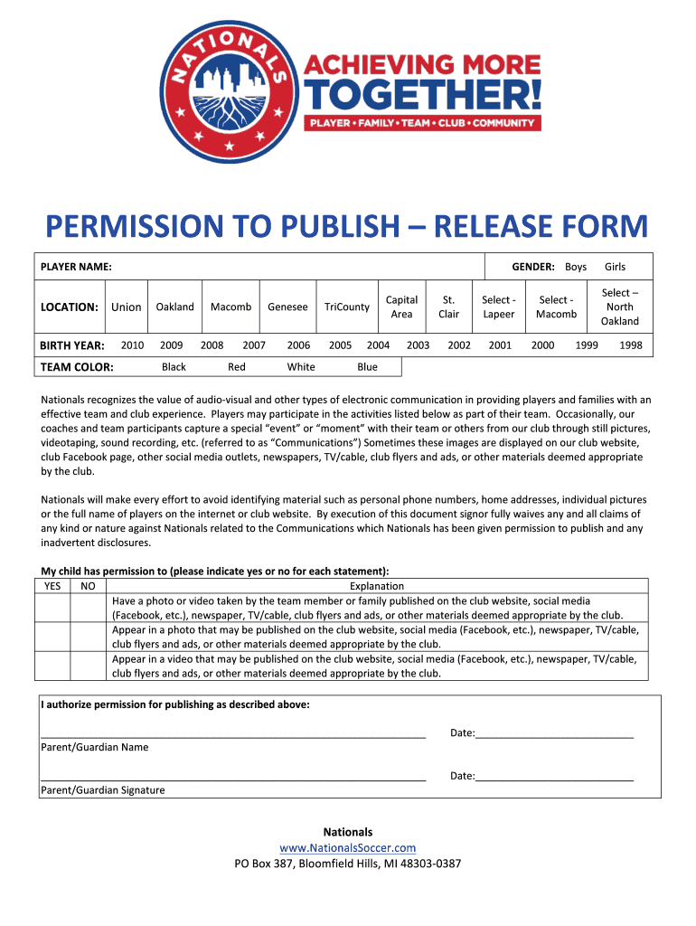 Fillable Online Nationals Permission to Publish Release Form FINAL.docx ...