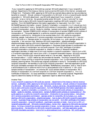 501 c 3 tax exempt form Templates - Fillable & Printable Samples for ...