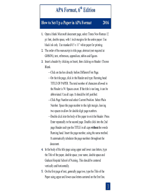 Fillable Online How to Set Up a Paper in APA Format Fax Email Print - pdfFiller