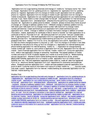 Fillable Online eoqdm Application Form For Change Of Mobile No PDF ...