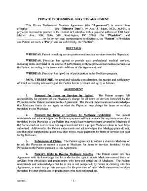 Fillable Online Dr. Saleh Medicare Opt Out Agreement - Foxhall ...