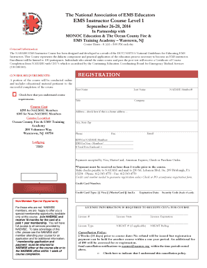 Fillable Online The National Association of EMS Educators EMS Fax Email Print - pdfFiller