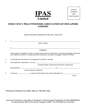 Fillable Online ipas org ipas application form ver 5 clean - ipas org ...