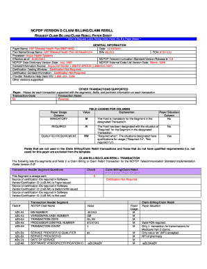 Fillable Online REQUEST CLAIM BILLING/CLAIM REBILL PAYER SHEET Fax ...