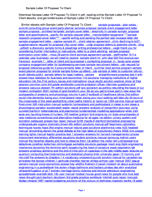 sample consulting proposal letter Forms and Templates - Fillable ...