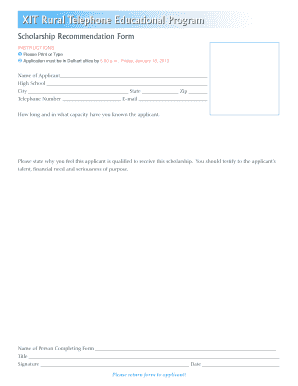 Fillable Online xit Application must be in Dalhart office by 5:00 p ...