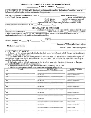 Fillable Online Nominating Petition Form 2-2017.doc Fax Email Print ...