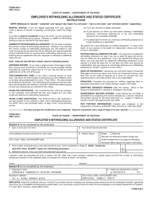 Fillable Online hcapweb Form HW-4 Rev 2016 Employee's Withholding ...