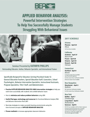 Fillable Online APPLIED BEHAVIOR ANALYSIS - ber.org Fax Email Print - pdfFiller