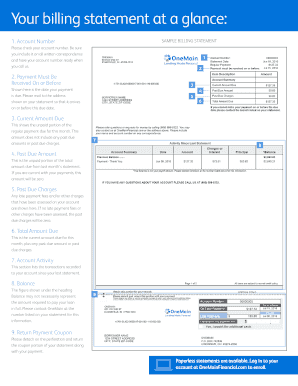 Fillable Online Your billing statement at a glance: Fax Email Print ...