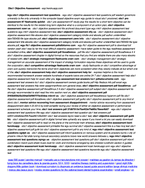 Fillable Online Obc1 Objective Assessment - eqz.herokuapp.com. Obc1 ...