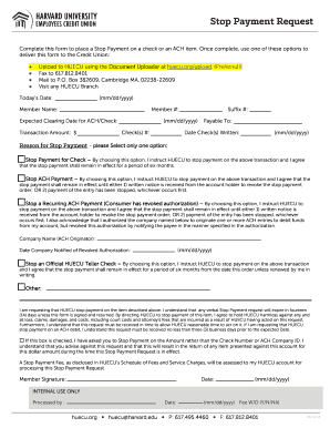 Fillable Online Stop Payment Request Form.docx Fax Email Print - pdfFiller