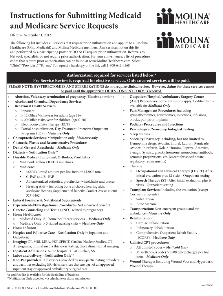 Fillable Online Instructions for Submitting Medicaid Fax Email Print ...