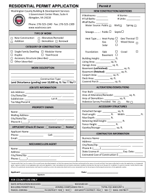 Fillable Online RESIDENTIAL PERMIT APPLICATION Permit Fax Email Print - pdfFiller