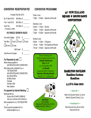 Fillable Online geocities Convention Registration Form - printable PDF ...