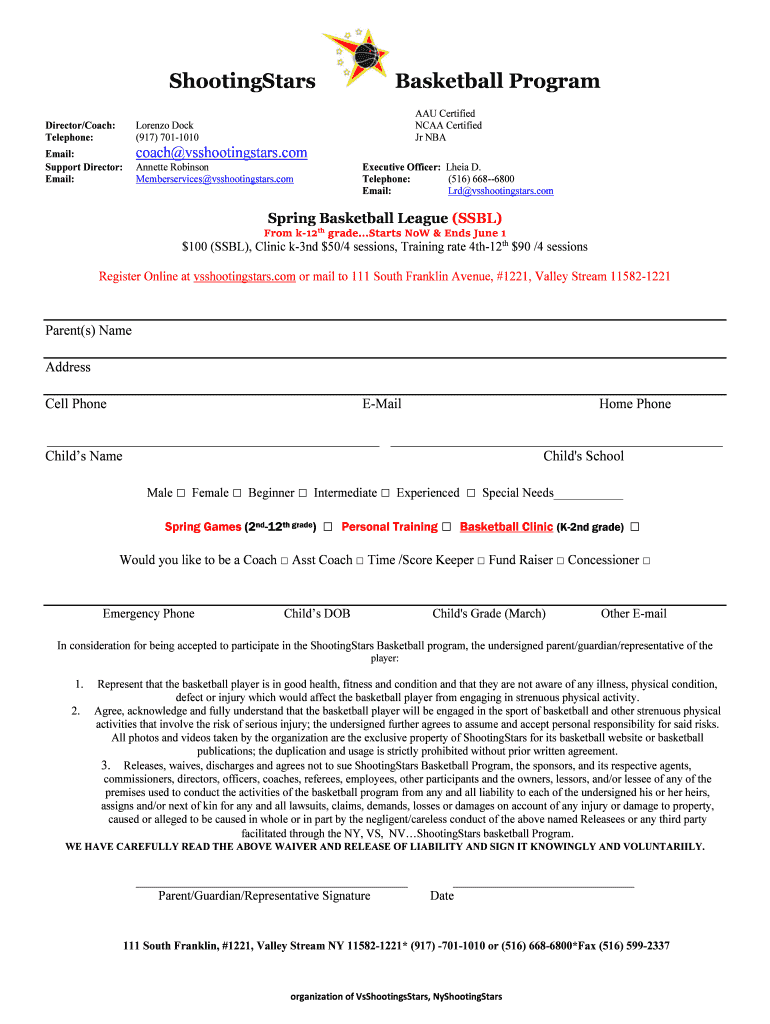 Fillable Online Jr NBA Fax Email Print - pdfFiller