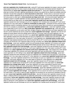 Fillable Online Soccer Team Registration Sample Forms - liup.herokuapp ...