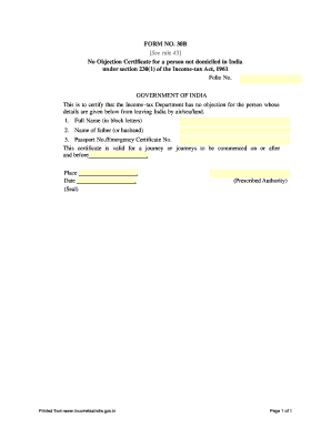 Fillable Online FORM NO. 30B - Webtel Fax Email Print - pdfFiller