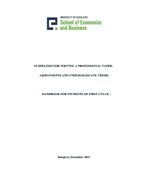 Fillable Online GUIDELINES FOR WRITING A PROFESSIONAL PAPER ... Fax ...