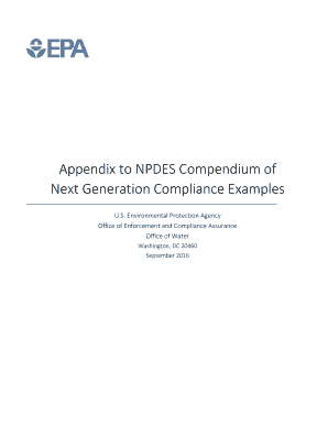 Fillable Online epa Appendix to NPDES Compendium of Next Generation ...