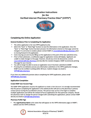 Fillable Online Verified Internet Pharmacy Practice Sites (VIPPS) Fax ...